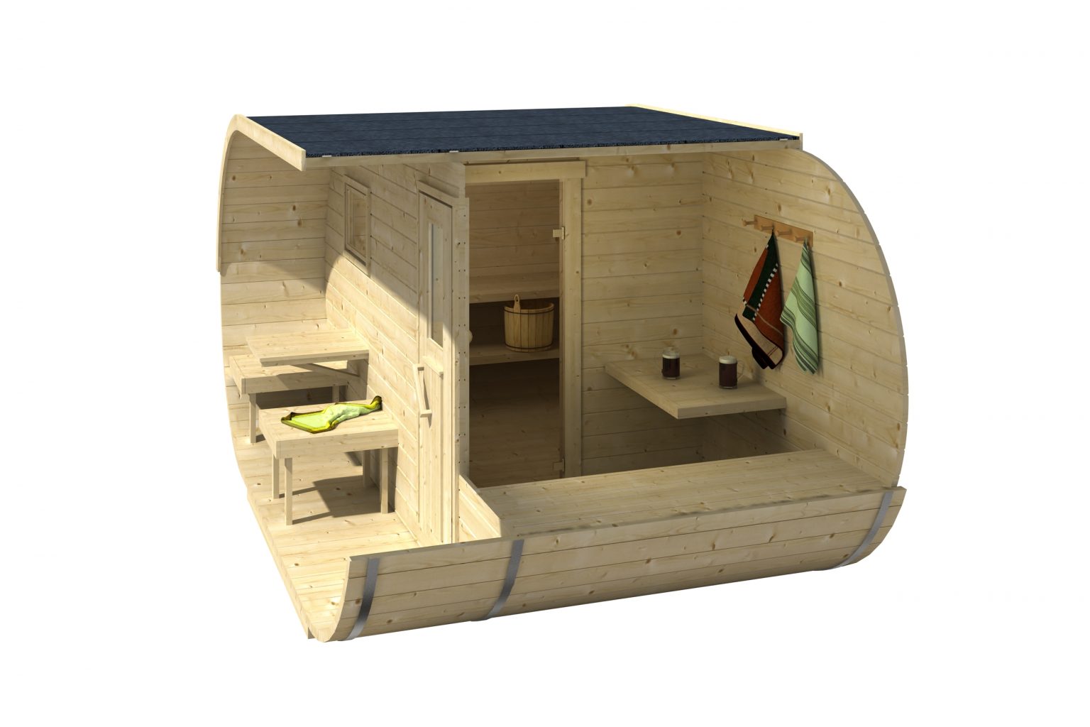 Oval Sauna Classic - Gardensauna - Garden Sauna