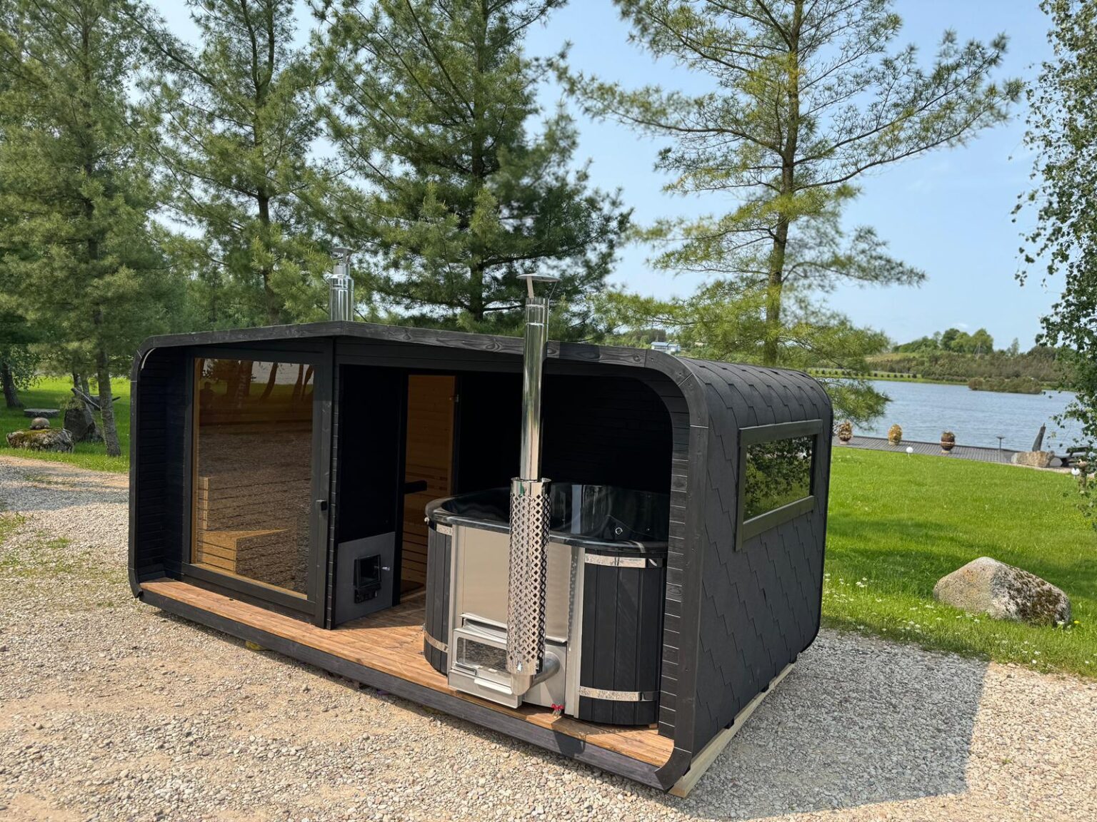 Luxury Outdoor Sauna & Hot Tub Combo - Garden Sauna