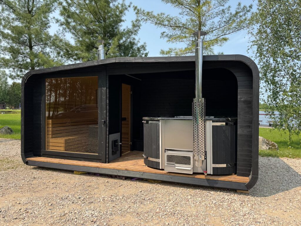 Luxury Outdoor Sauna & Hot Tub Combo - Garden Sauna